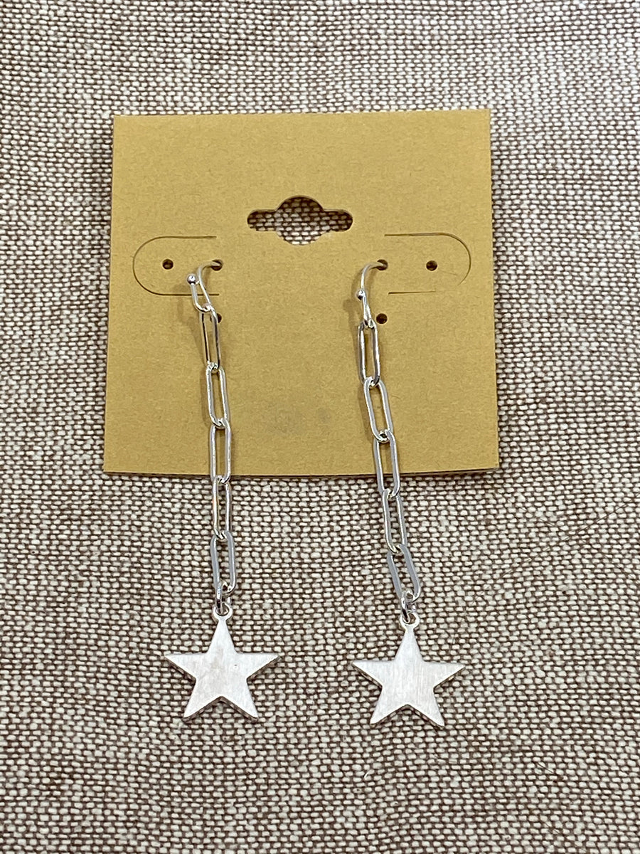 Paper Clip Star Dangle Earrings – TheTwistedGypsy